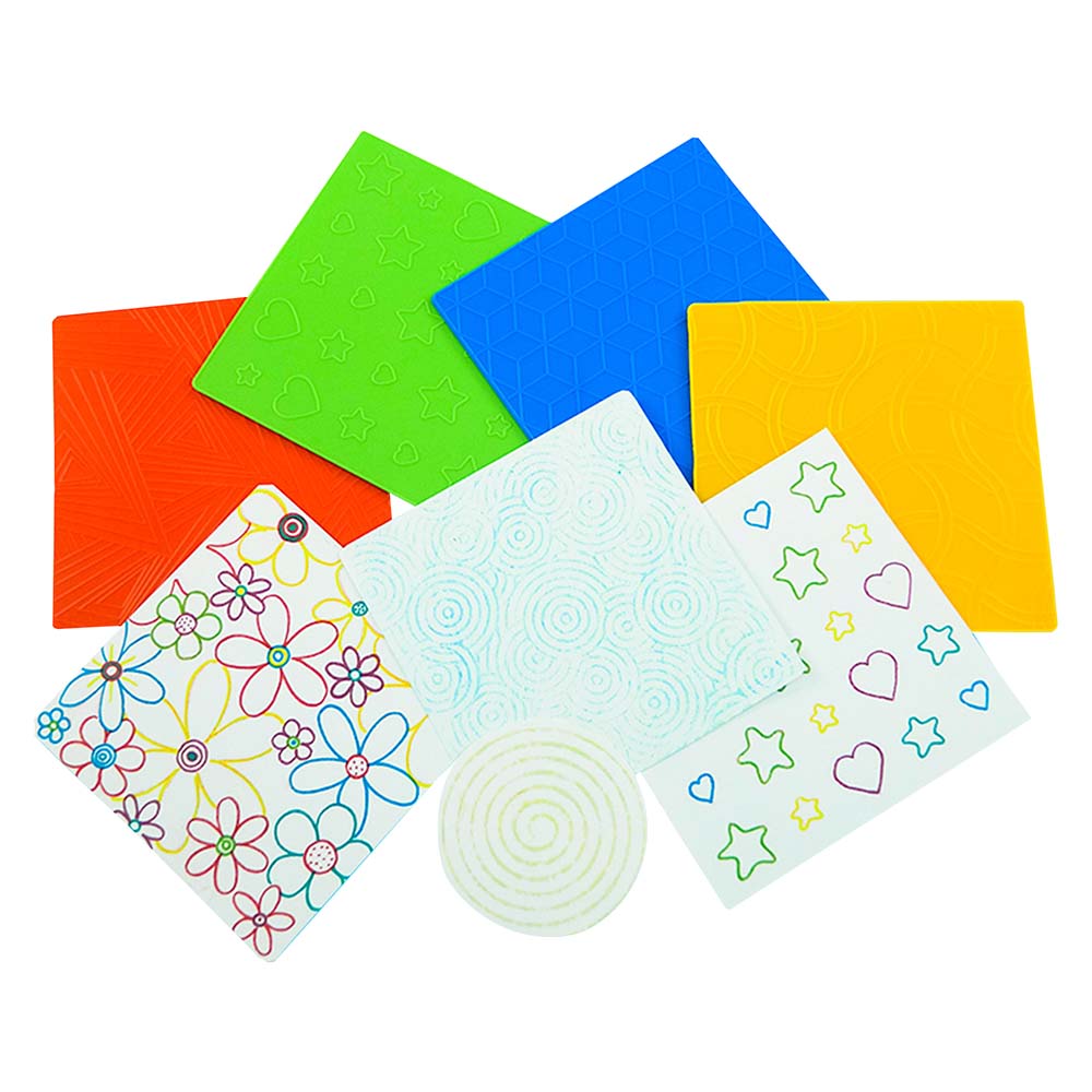 4pc Double-sided Pattern Rubbing Plates | The Brain Bus